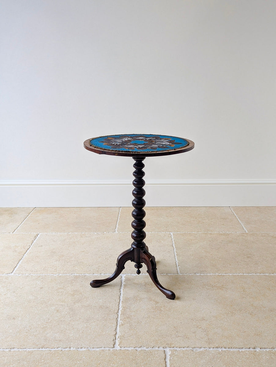 Antique William IV Rosewood Beadwork Tripod Wine Table c.1830 ...