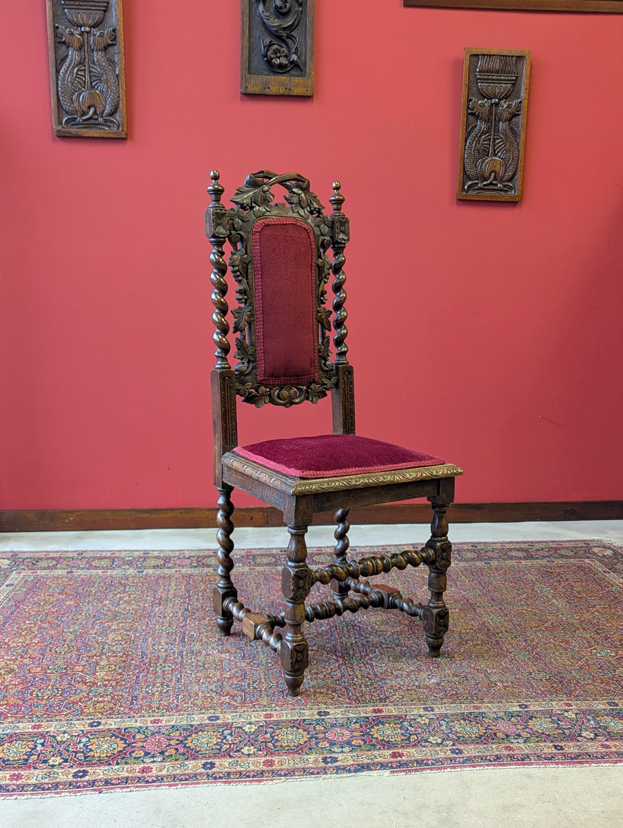 Antique Victorian Carved Mahogany Hall Chair – Founders Antiques