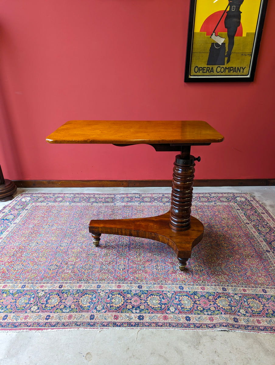Antique 19th Century Mahogany Rise & Fall Over Chair Reading Table ...