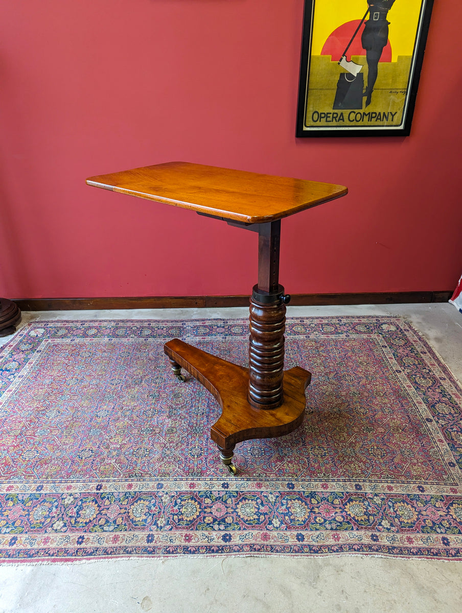 Antique 19th Century Mahogany Rise & Fall Over Chair Reading Table ...