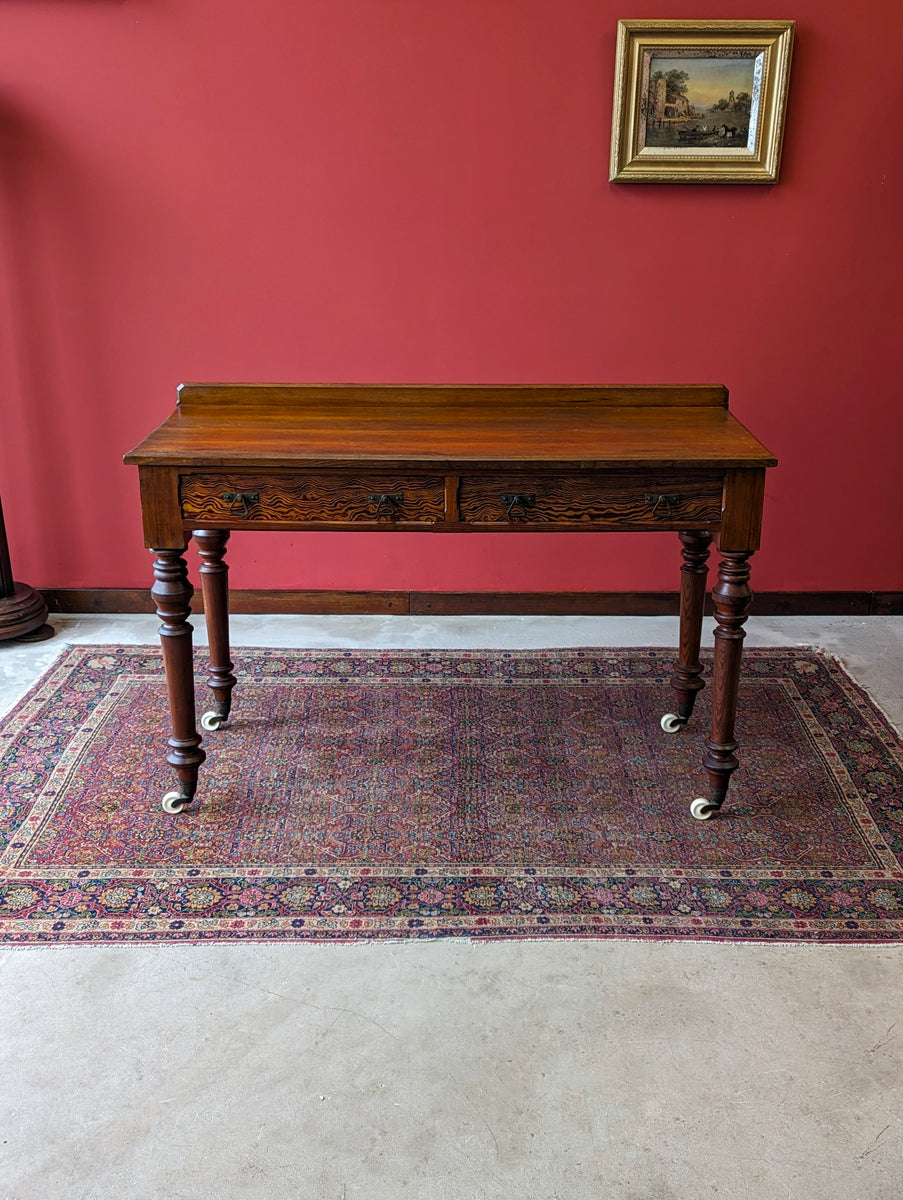 Antique Victorian Pitch Pine Aesthetic Movement Writing Table / Desk ...
