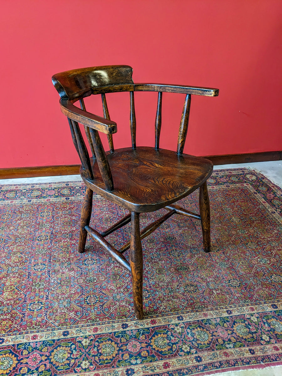 Early 20th Century Bow Back Teachers Desk Chair / Office Chair ...